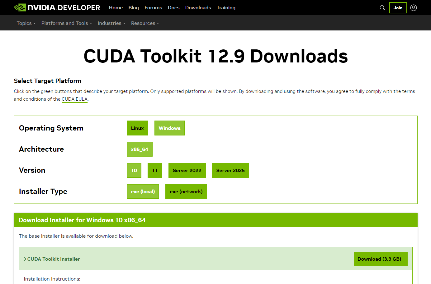 2025最新CUDA12.9+cudnn+PyTorch安装配置_cuda12.9对应的pytorch-CSDN博客