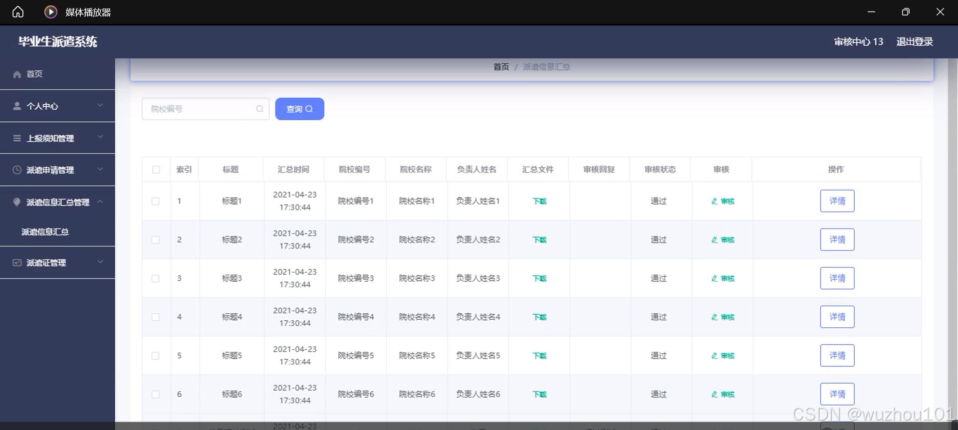 基于ssmvue毕业生派遣系统开题报告程序论文java毕业派遣系统 Csdn博客
