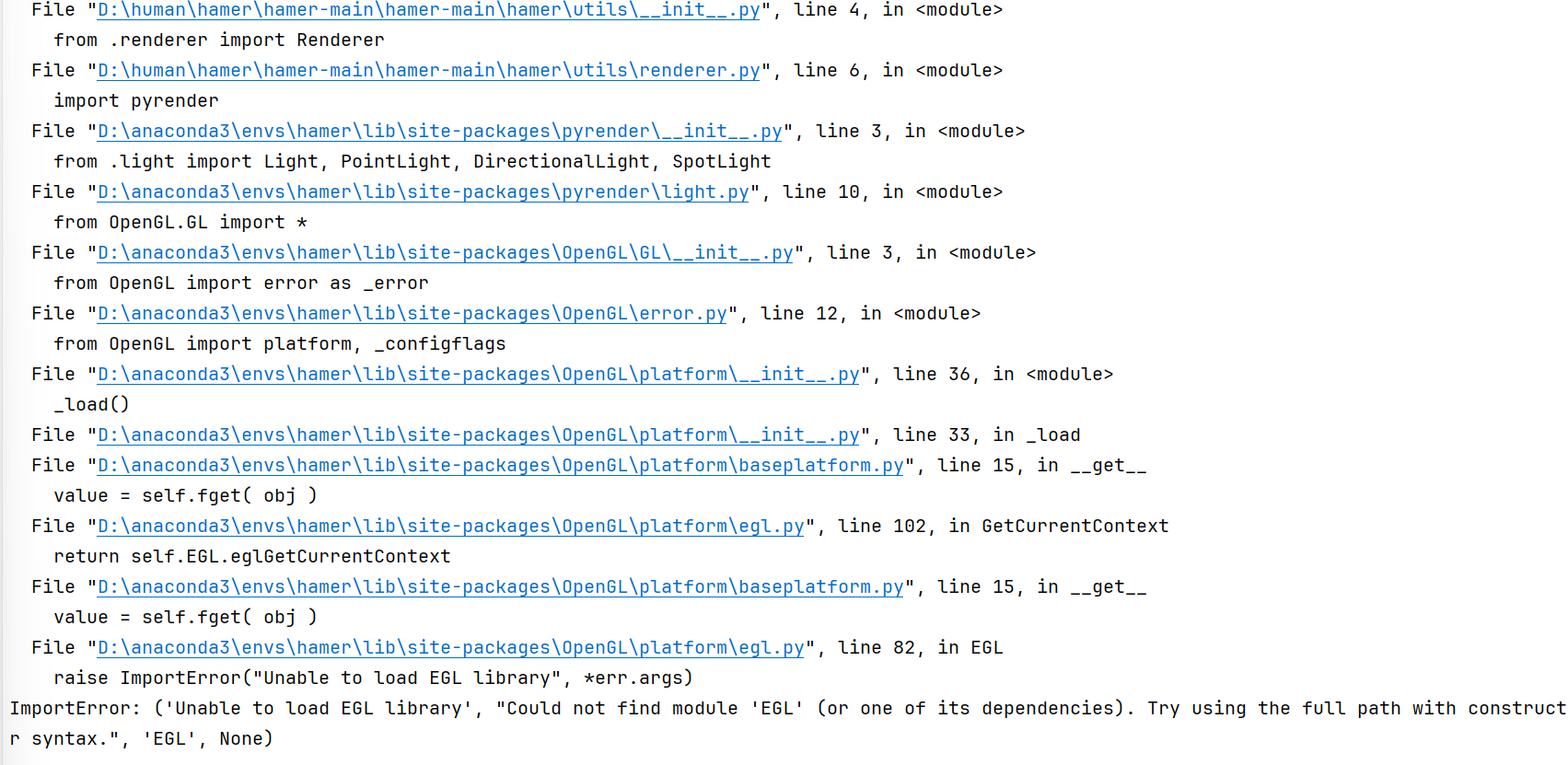 [已解决]‘Unable to load EGL library‘, “Could not find module ‘EGL‘ (or one ...