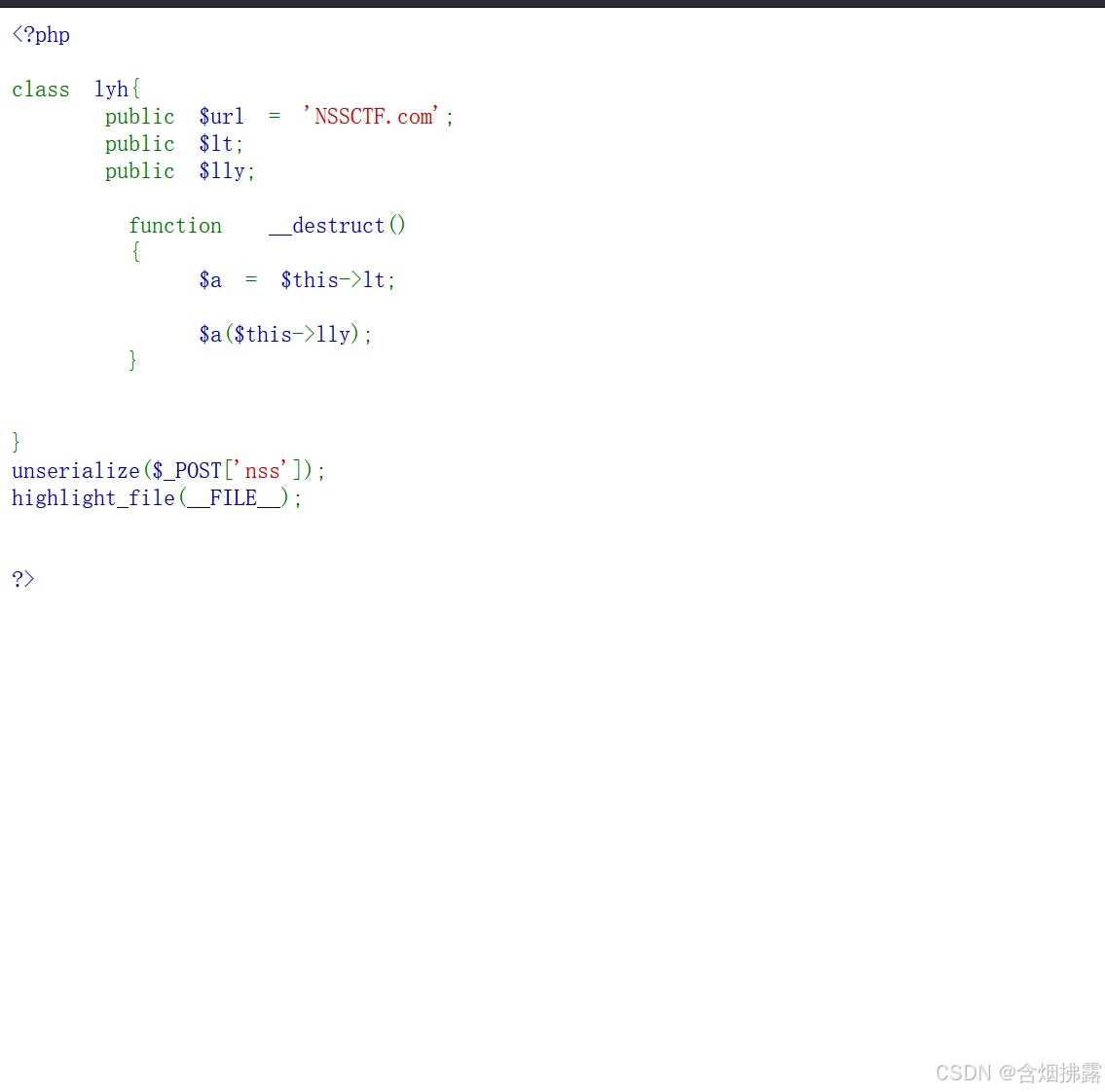 [SWPUCTF 2022 新生赛]1z_unserialize-CSDN博客