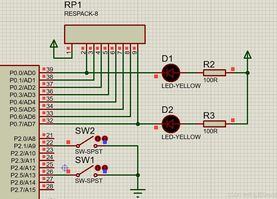 AT89C51使用示例（ Proteus & Keil ）_at89c51最小系统-CSDN博客