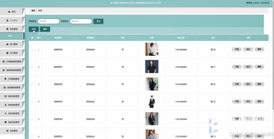 计算机毕业设计之springboot基于微信小程序的公司员工自助报销系统的设计与实现微信小程序 设计报销流程管理 Csdn博客