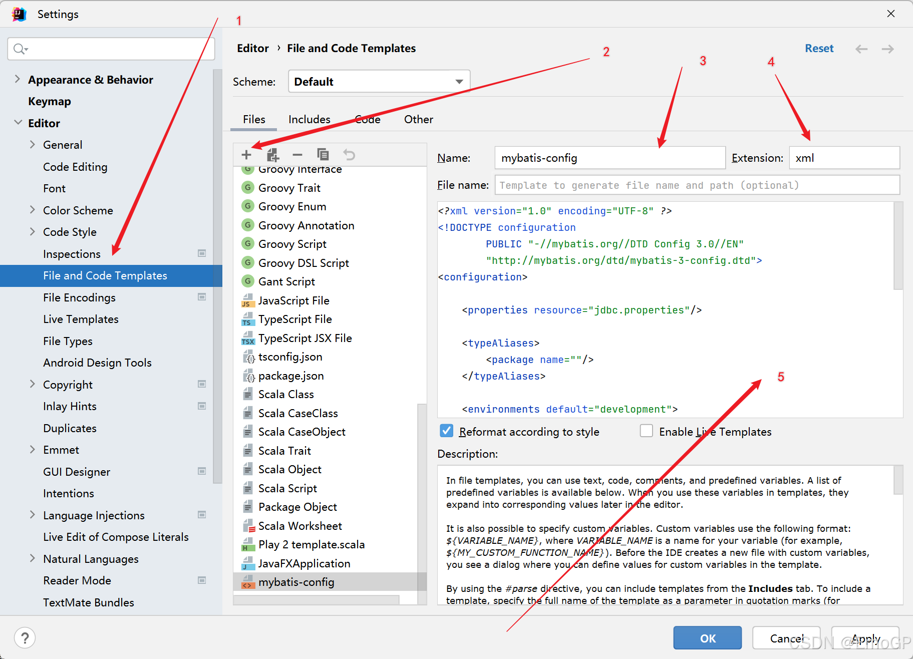 在IDEA中设置核心配置文件的模板-CSDN博客