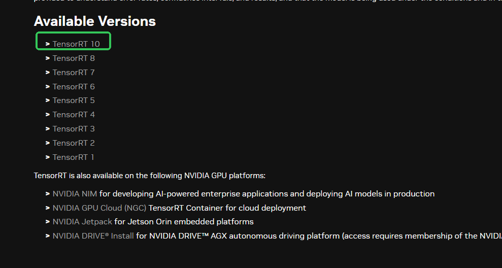 win11配置的python使用的Tensorrt_tensorrt 10.5下载-CSDN博客