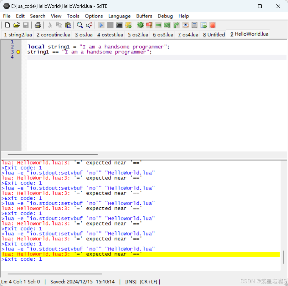 Lua语言入门 - Lua 错误处理_lua语言 decimal escape too large near-CSDN博客