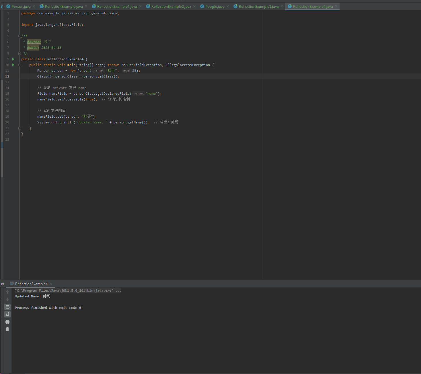 如何快速掌握 Java 反射之获取类的字段？_java 反射获取字段类型-CSDN博客