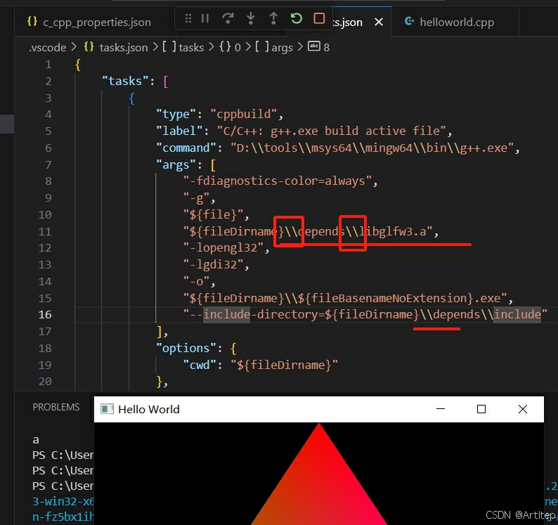 vscode配置C++ + OpenGL_vscode opengl-CSDN博客