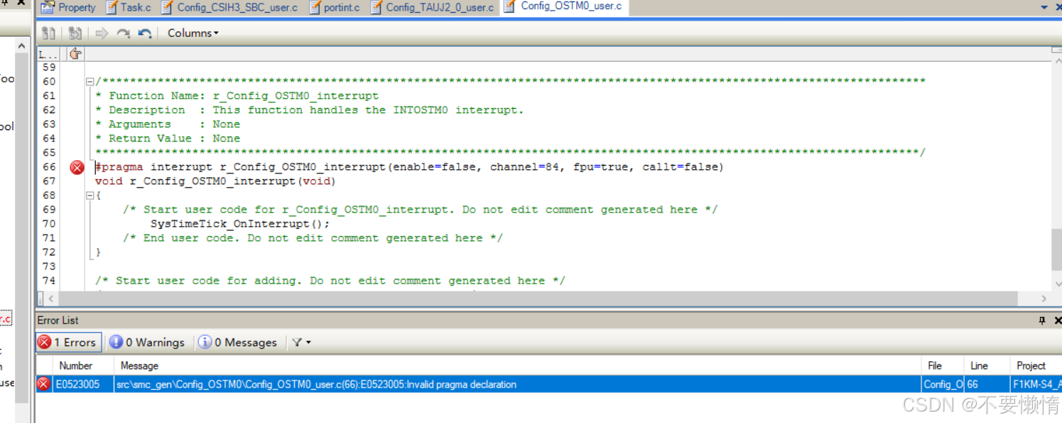 CS+ #pragma interrupt 语句编译报错问题记录-CSDN博客