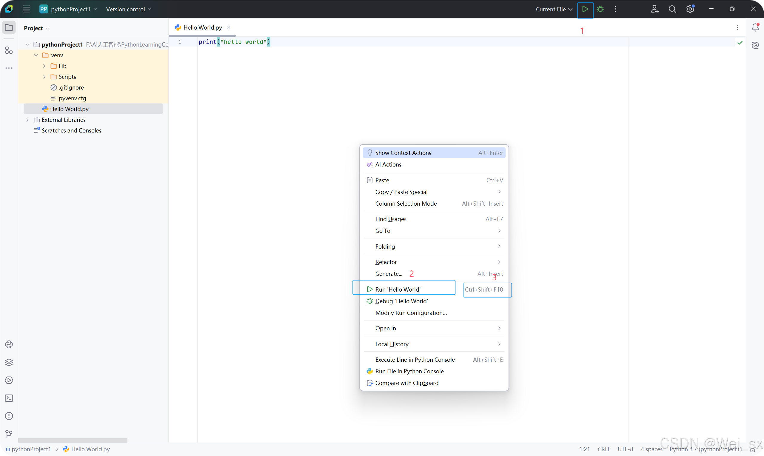 Python：Pycharm新项目创建_pycharm new project设置-CSDN博客