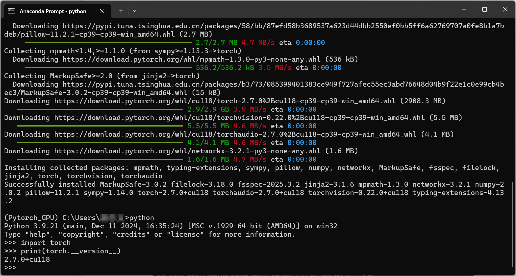 如何利用Anaconda安装Pytorch_anaconda怎么安装torch-CSDN博客