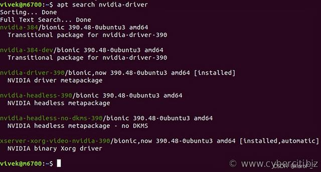 ubuntu安装NVIDIA驱动_apt search nvidia-driver-CSDN博客