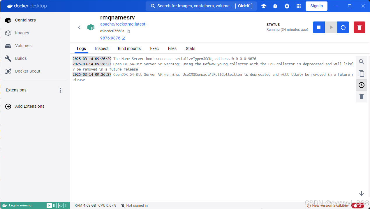 Docker Desktop(Windows环境)部署RocketMQ _docker desktop rocketmq-CSDN博客