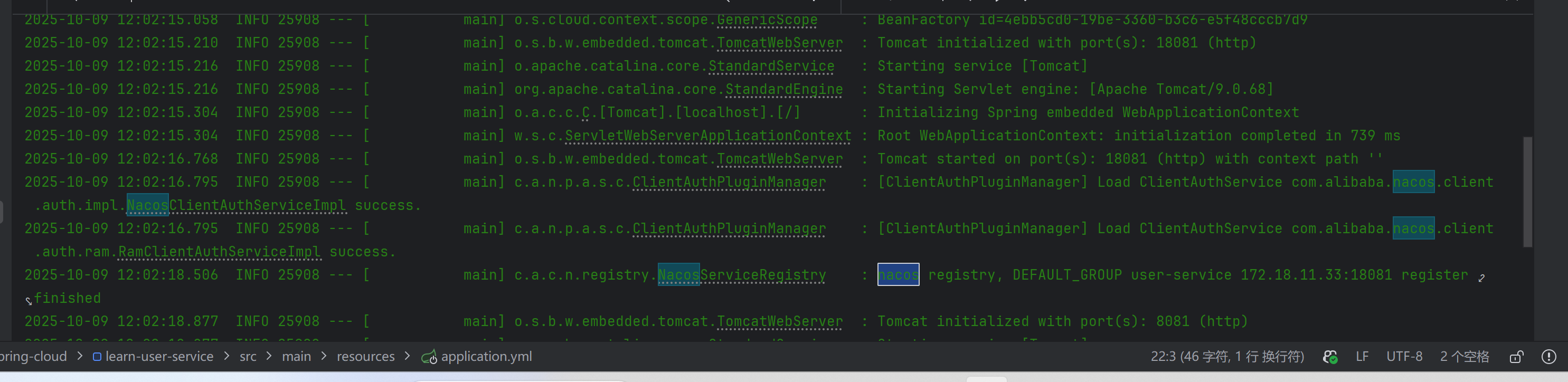 com.alibaba.nacos.api.exception.NacosException: Client not connected, current status:STARTING 问题 ...