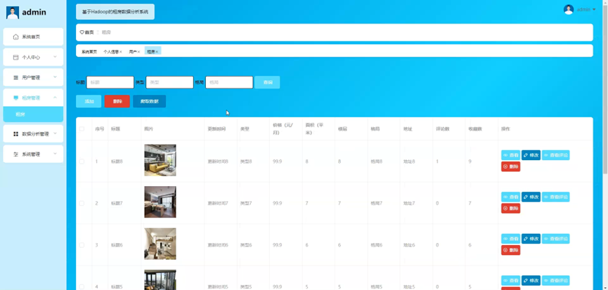 计算机毕业设计java基于hadoop的租房数据分析系统 基于 Javahadoop 的租房数据智能分析平台设计 Hadoop 驱动的租房市场数据可视化管理系统开发 Csdn博客