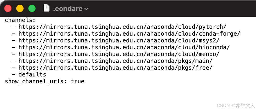 Mac环境中的conda镜像源-CSDN博客