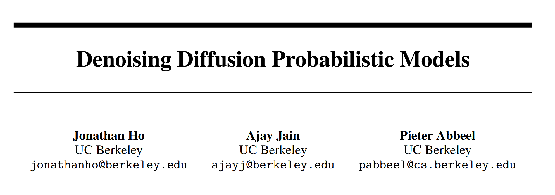 【Neurips‘2020】Denoising Diffusion Probabilistic Models_《denoising diffusion probabilistic models ...