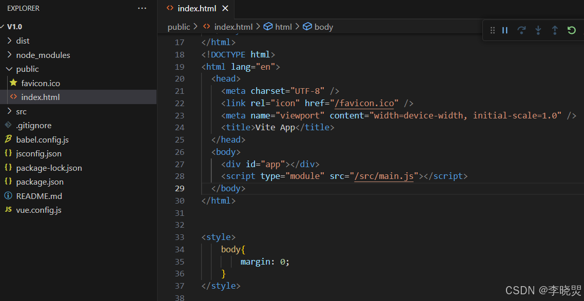 修改vue3项目中body的默认margin值_vue3 margin-CSDN博客