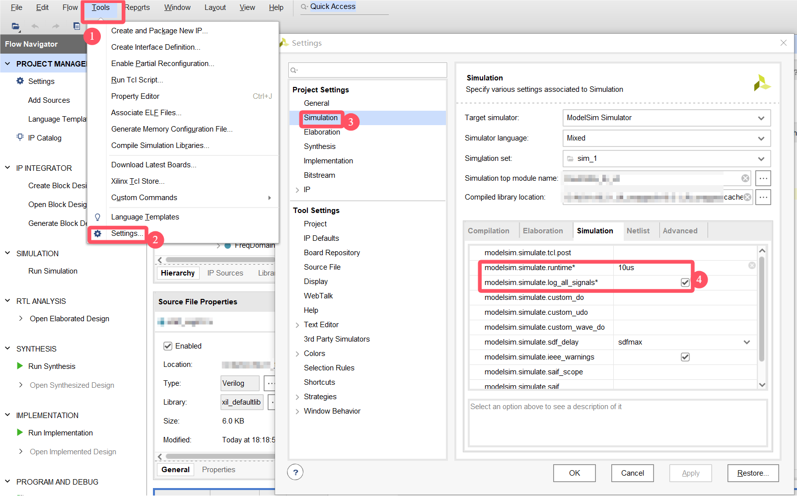 Vivado 2019.1配合Modelsim 10.7-se环境搭建-CSDN博客