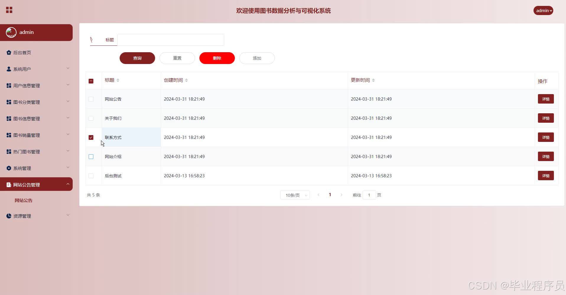 Django基于大数据技术的图书数据分析与可视化系统用django搭建数据可视化平台 Csdn博客
