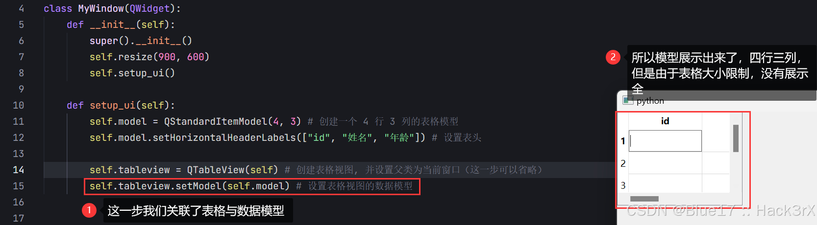 Python GUI 编程 | QTableView 表格控件详解 — QTableView 显示二维数据表_python qt编程 表格-CSDN博客