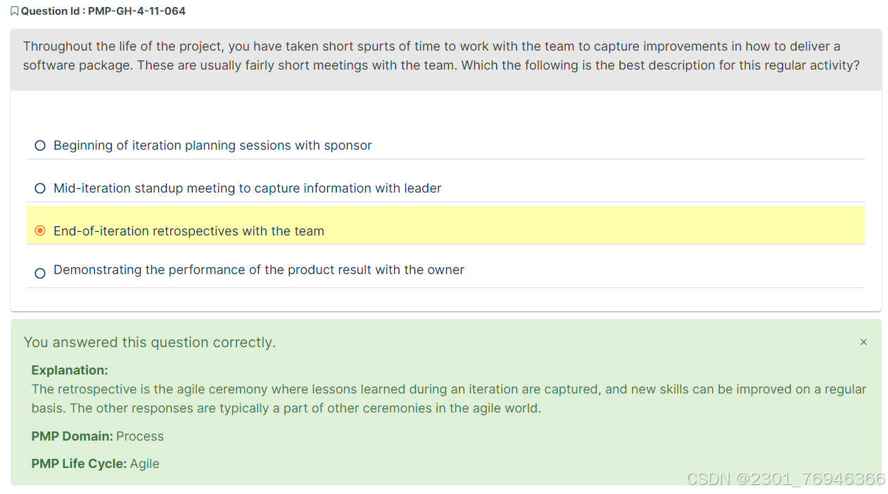 PMP模拟考试第114题笔记_retrospective stages pmp-CSDN博客