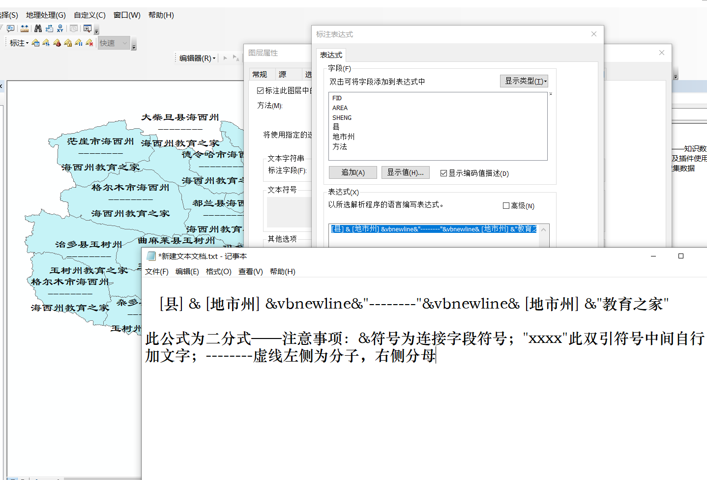 1、Arcmap—二分式标注_arcmap二分式标注-CSDN博客