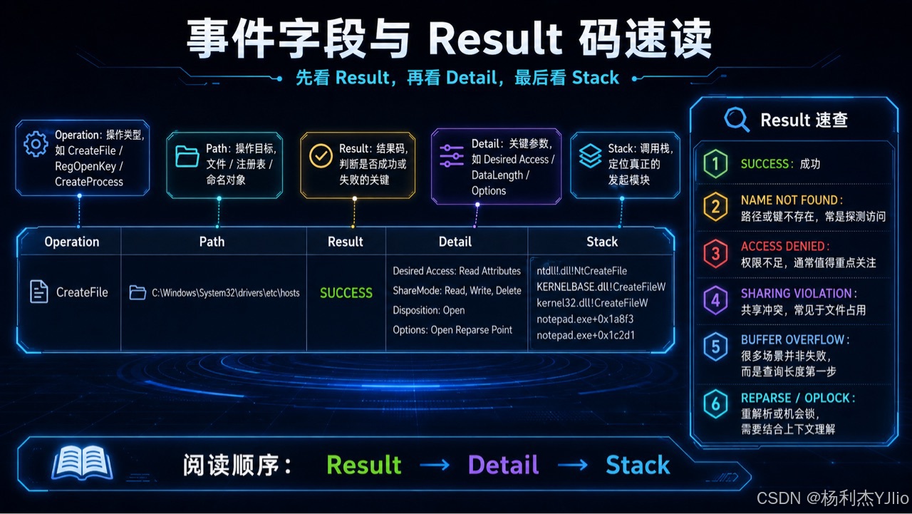 《Windows Sysinternals实战指南》5.1 Process Monitor 概述：Procmon 抓取原理、事件字段与常见排障 ...