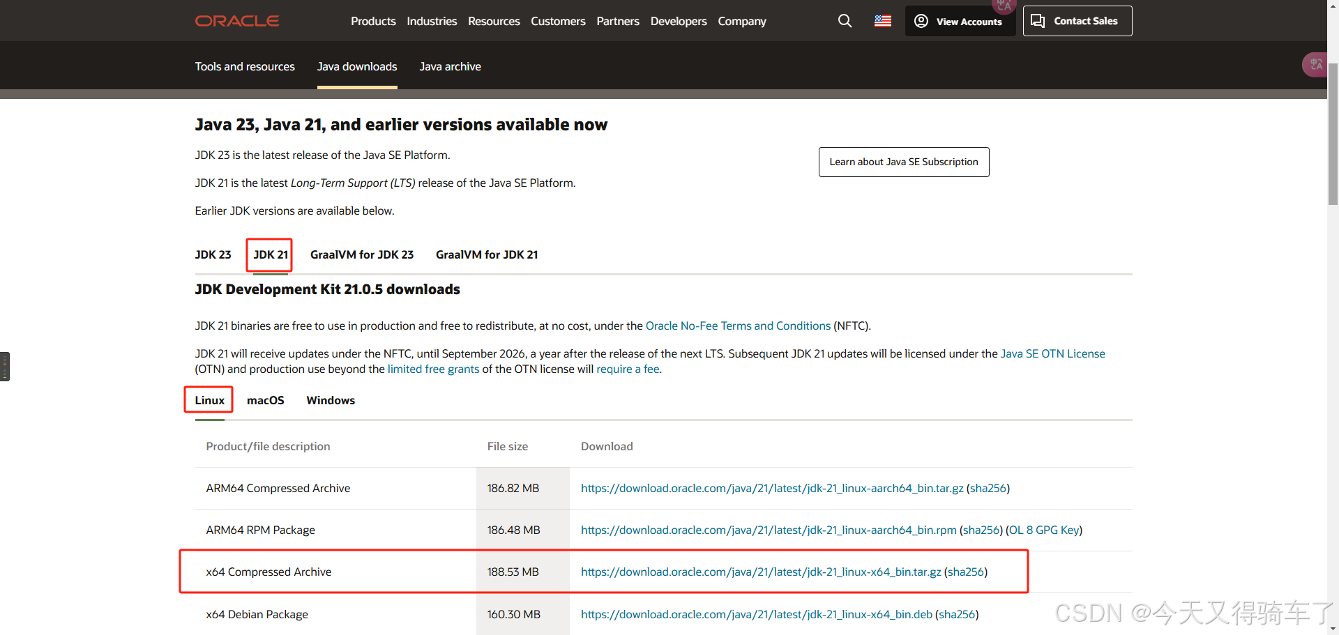 二、Rocky Linux 9.x安装Oracle JDK21_rockylinux安装jdk21-CSDN博客
