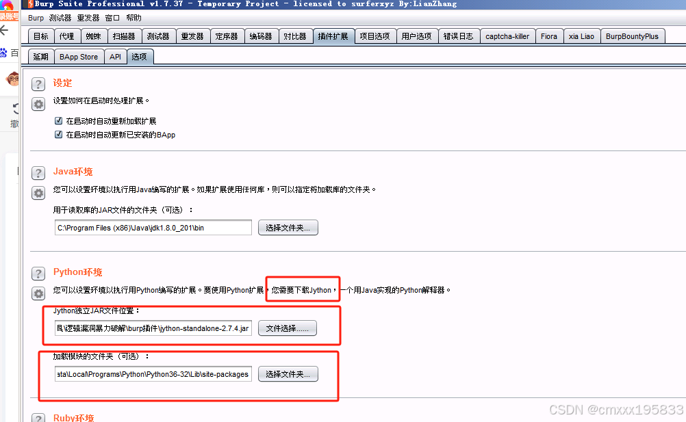 burp suite的插件扩展配置python环境和调试_burp导入python扩展-CSDN博客