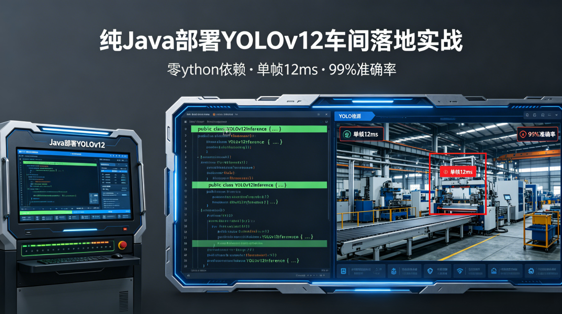 纯Java部署YOLOv12到车间工控机：零Python依赖，单帧12ms，99%准确率落地实战-CSDN博客