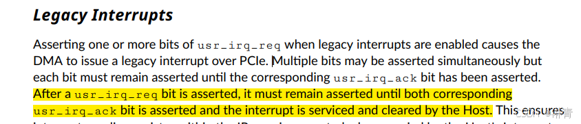 PCIE XDMA IP核 Legacy Interrupts传统中断_xdma中断-CSDN博客