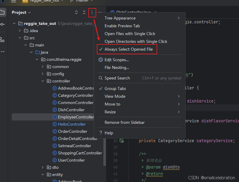 120 java初始化springboot+mybatis项目 java idea快捷键 idea设置自动定位文件 打包jar包 打开java项目注意事项_idea 右边文件快捷键定位目录 ...
