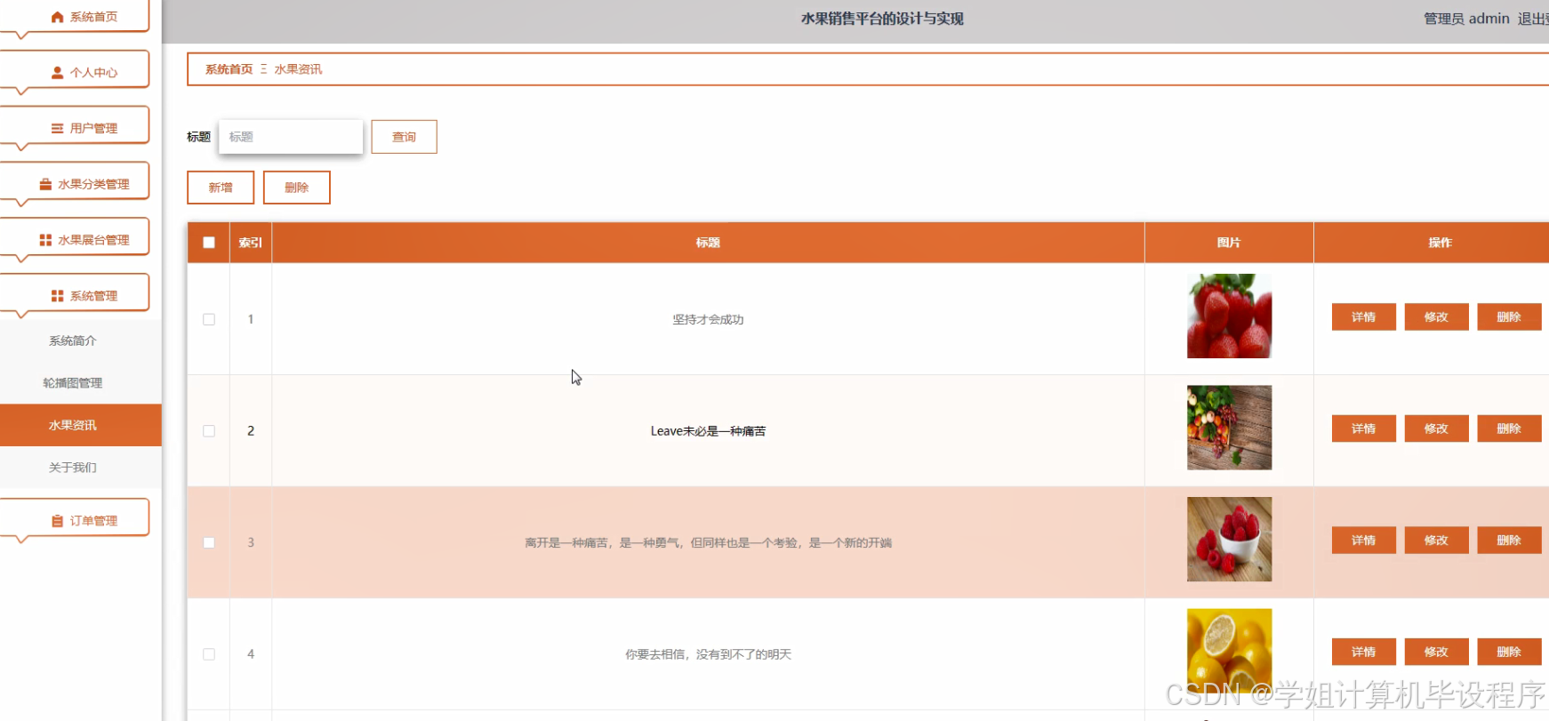 【开题报告】基于springbootvue水果销售平台的设计与实现（程序源码论文 计算机毕业设计基于springbootvue水果
