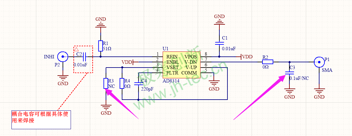 AD8314 RF检波器/控制器原理图PCB-CSDN博客