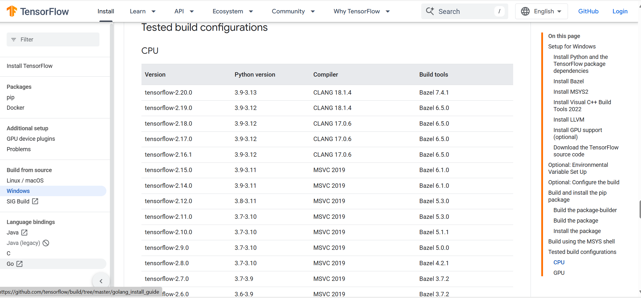 如何查看Tensorflow与cuda、cudnn之见的对应关系（以25年9月为例）_tensorflow对应的cuda-CSDN博客