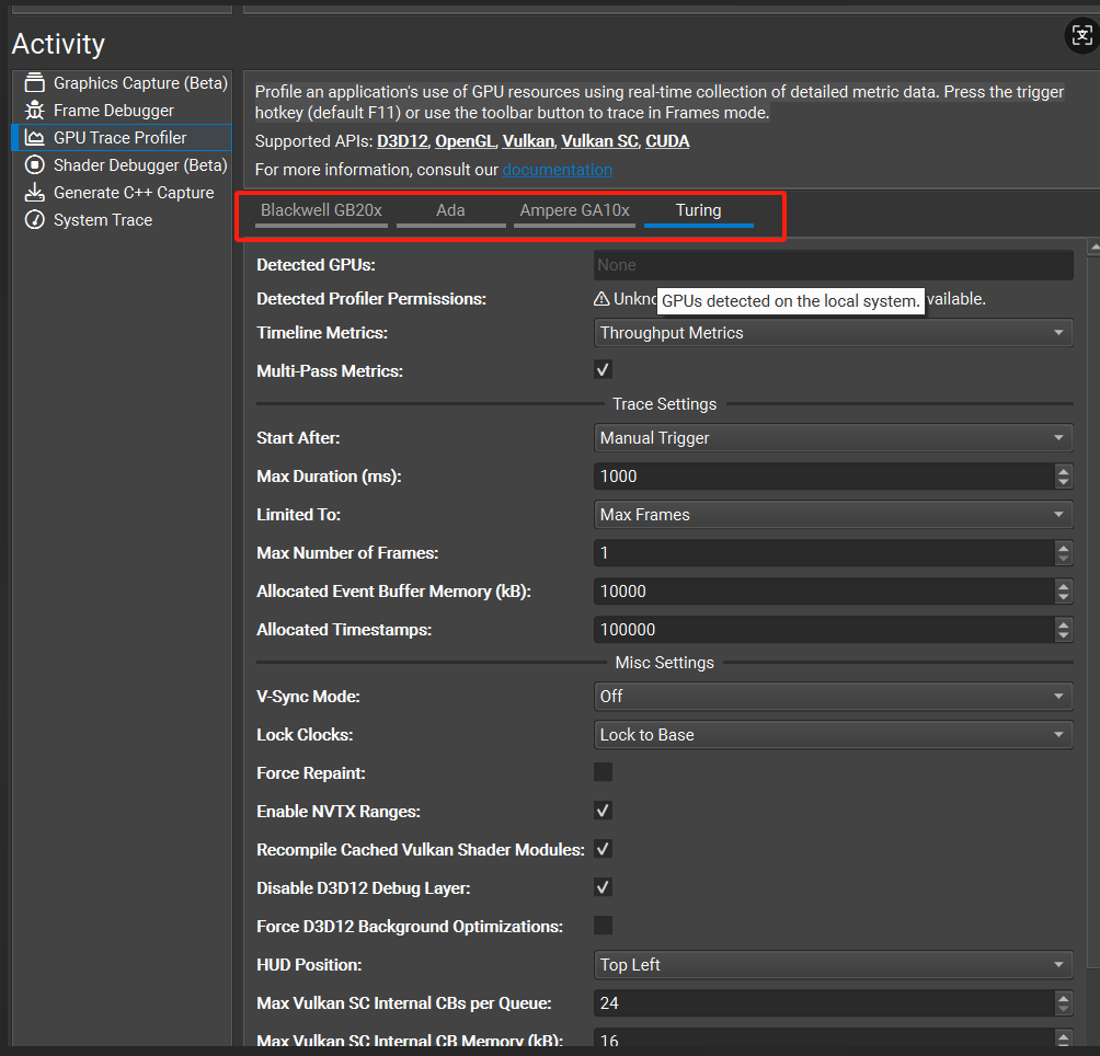 图形性能分析与调试工具踩的坑_nsight graphics-CSDN博客