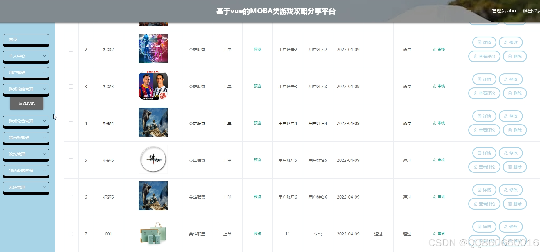 Java 基于Spring Boot+Vue的游戏攻略分享平台0807 毕业设计 包运行成功-CSDN博客