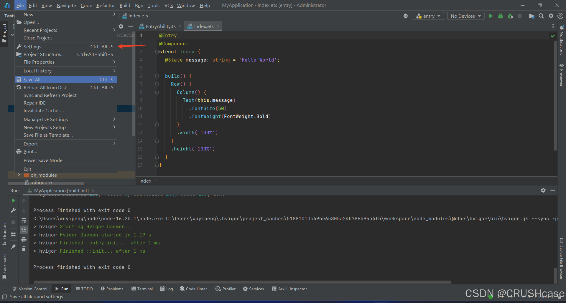 DevEco Studio中文设置_devecostudio设置中文-CSDN博客