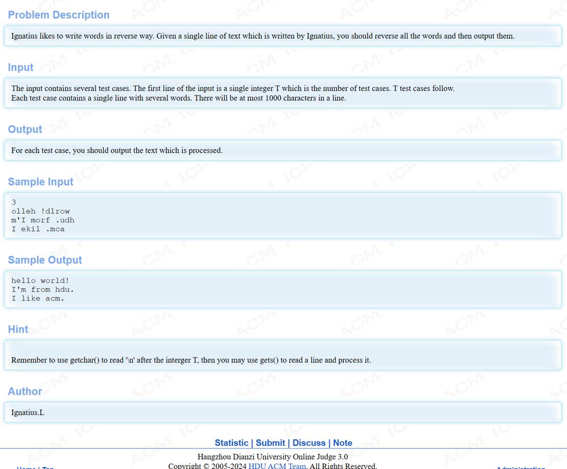 hdu1062 Text Reverse-CSDN博客