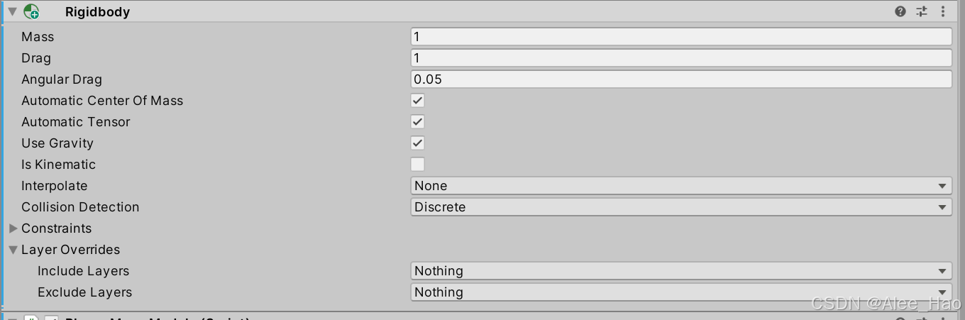 Player的Rigidbody点选Use Gravity后人物不停往上移动_unity对象添加rigidbody后对象乱飞怎么办-CSDN博客