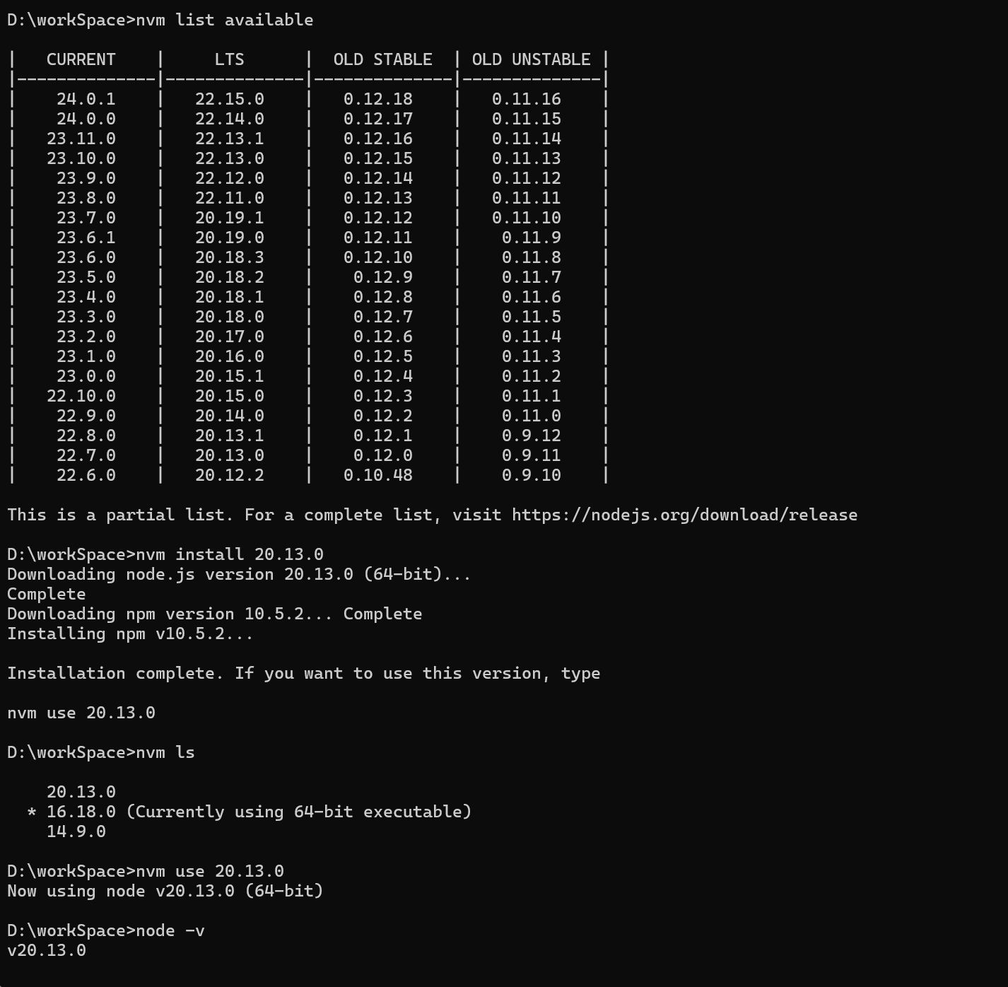 nvm安装、切换node版本_安装node其他版本-CSDN博客