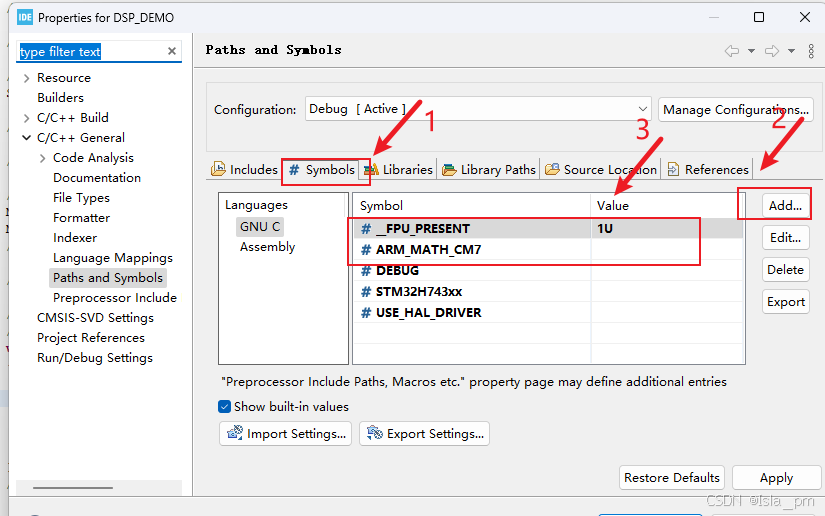 CubeIDE中STM32移植DSP（数字信号处理）库_stm32h7 dsp-CSDN博客