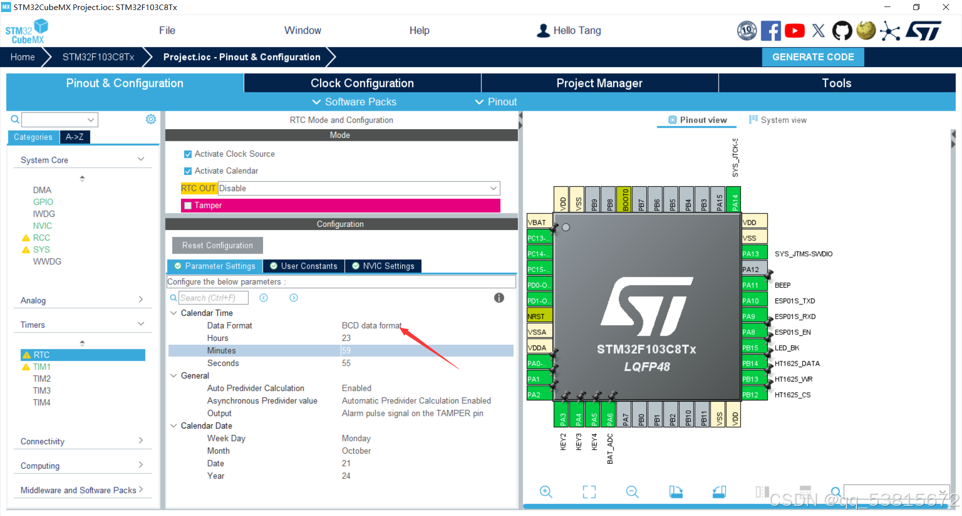 Stm32 Cubemx Rtc时钟bug及解决方法bcd Stm32 Rtc Bug Csdn博客