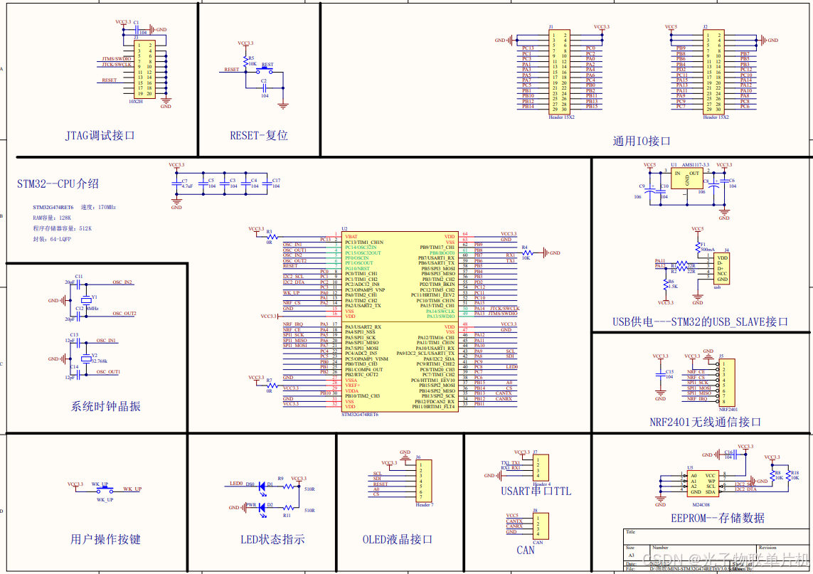 STM32G474单片机开发入门(二)STM32G474RET6开发板电路原理图分析-CSDN博客