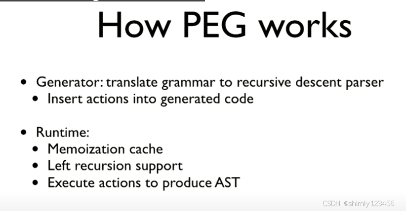 什么是 PEG Parser? 它能用来干什么？(TODO: 什么是左递归？什么是 LL(1) ?)-CSDN博客