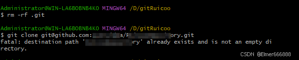 解决Git 报错：fatal: destination path ‘xxx‘ already exists and is not an empty directory，用简单的方法解决 ...