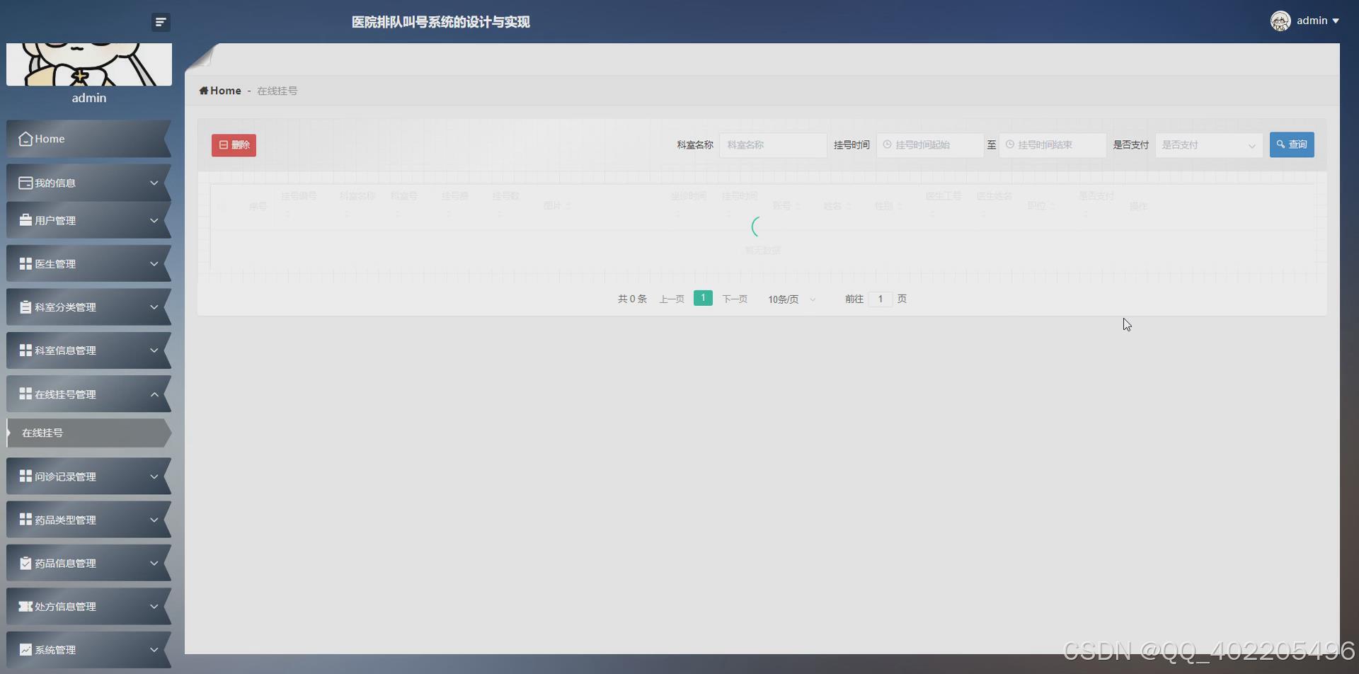springboot+java_vue医院排队叫号系统 c8r1e-CSDN博客