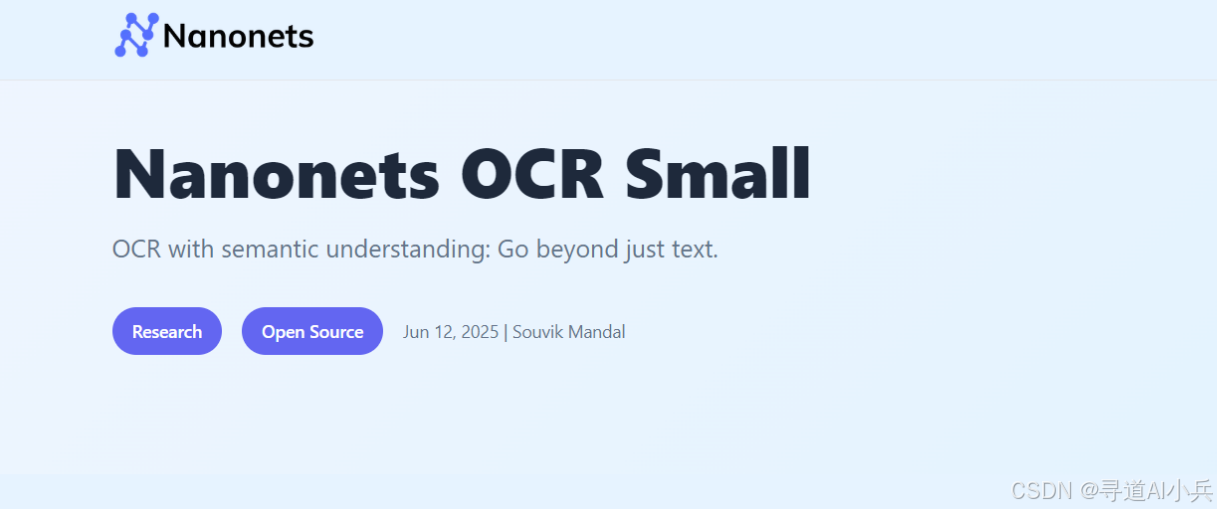 【AI大模型前沿】Nanonets-OCR-s：从学术论文到法律合同，智能识别公式、签名、表格与图像-CSDN博客