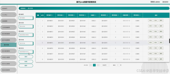 计算机毕业设计ssm基于java的图书管理系统 基于ssm框架的java图书管理系统开发 Ssm驱动的图书管理信息化平台设计java语琴学姐毕设 中德ai开发者社区