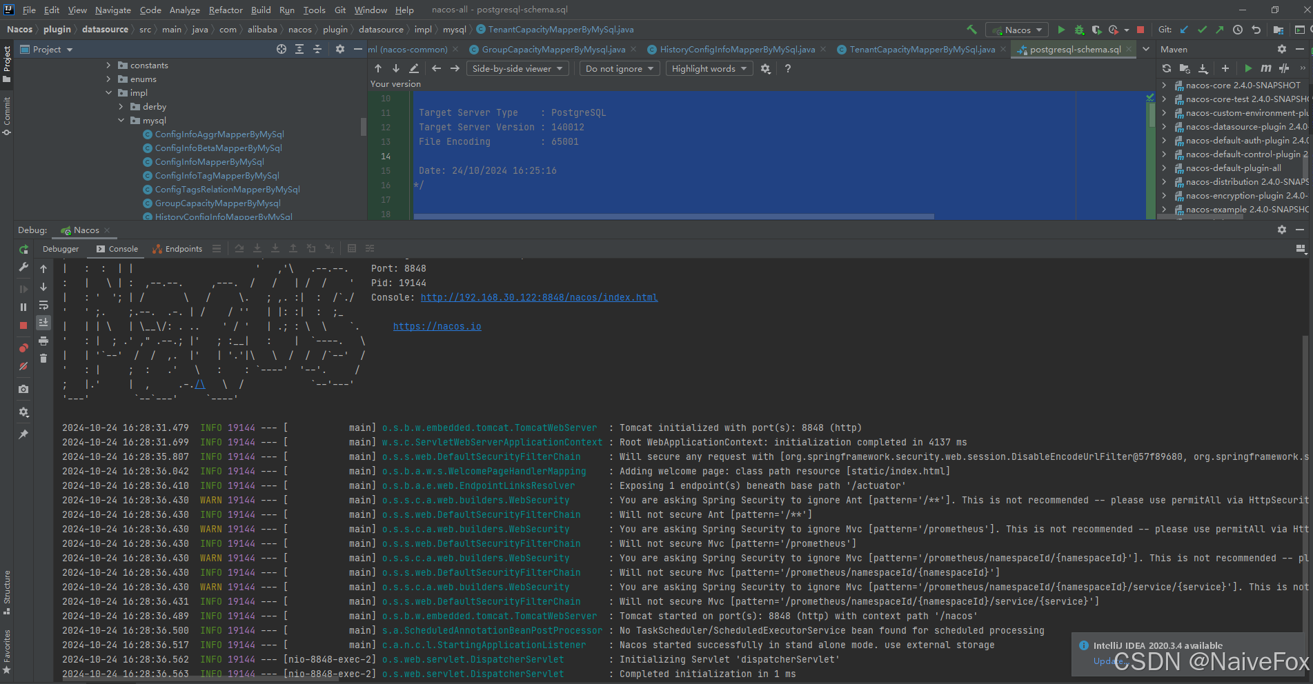 Nacos2.4源码使用Postgresql运行改造笔记_nacos postgresql-CSDN博客